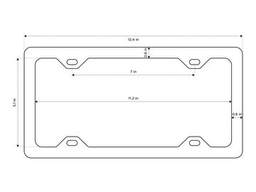 Red Carbon Fiber / Aramid License Plate Frame - 4 Holes Minimal ...