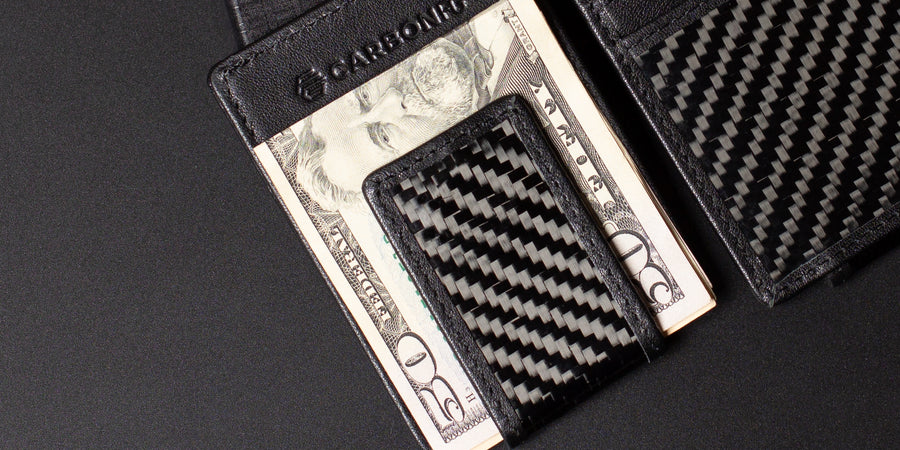 Real Carbon Fiber & Leather Magnetic Money Clip Wallet by CarbonFG ...