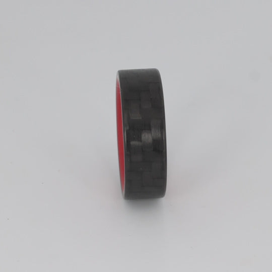 Red Glowing Carbon Fiber Ring | Red Racer – Carbon Fiber Gear
